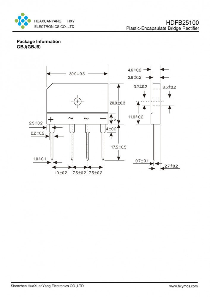 HDFB25100 datasheet page 3