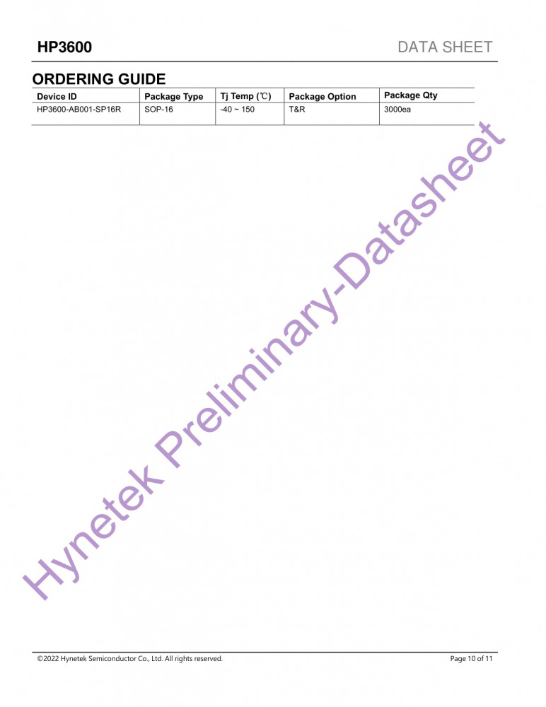 HP3600 datasheet page 10