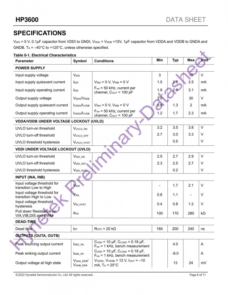 HP3600 datasheet page 6