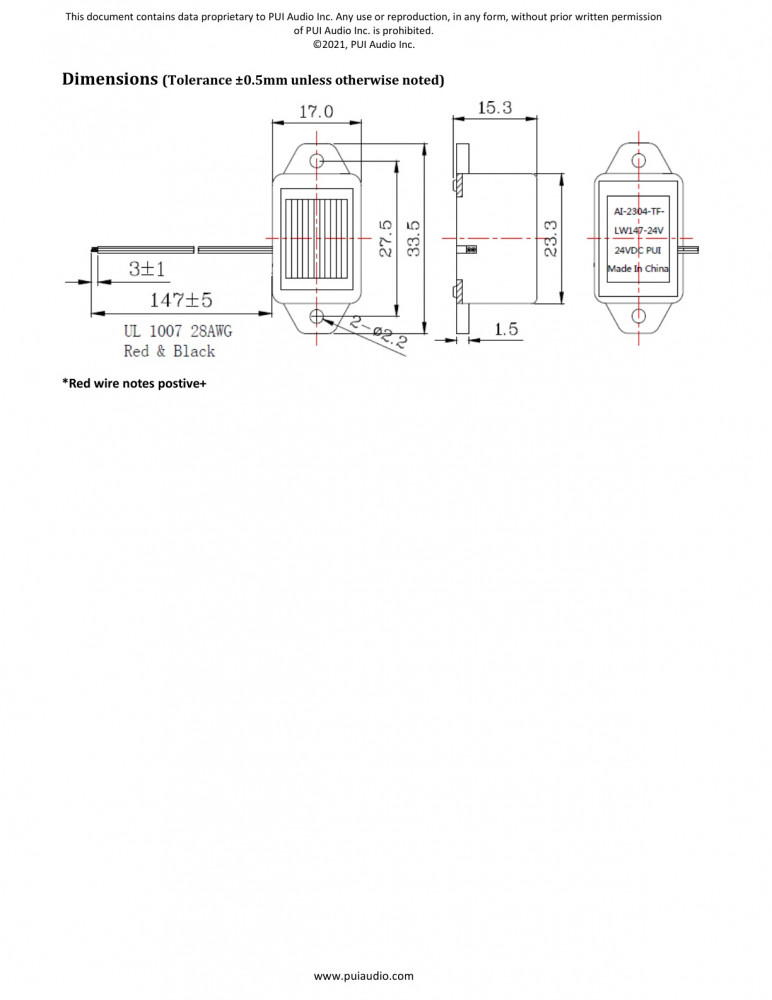 AI-2304-TF-LW147-24V datasheet page 3