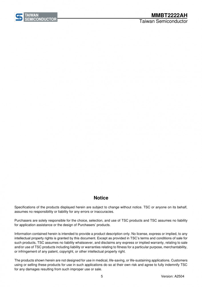 MMBT2222AH datasheet page 5