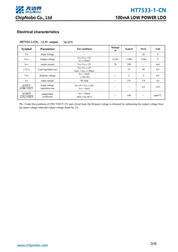 HT7533-1-CN datasheet page 3