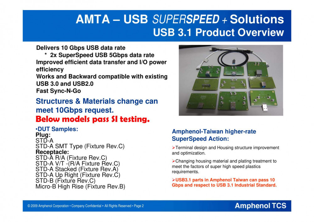 Amphenol USB 3.1 document page 2