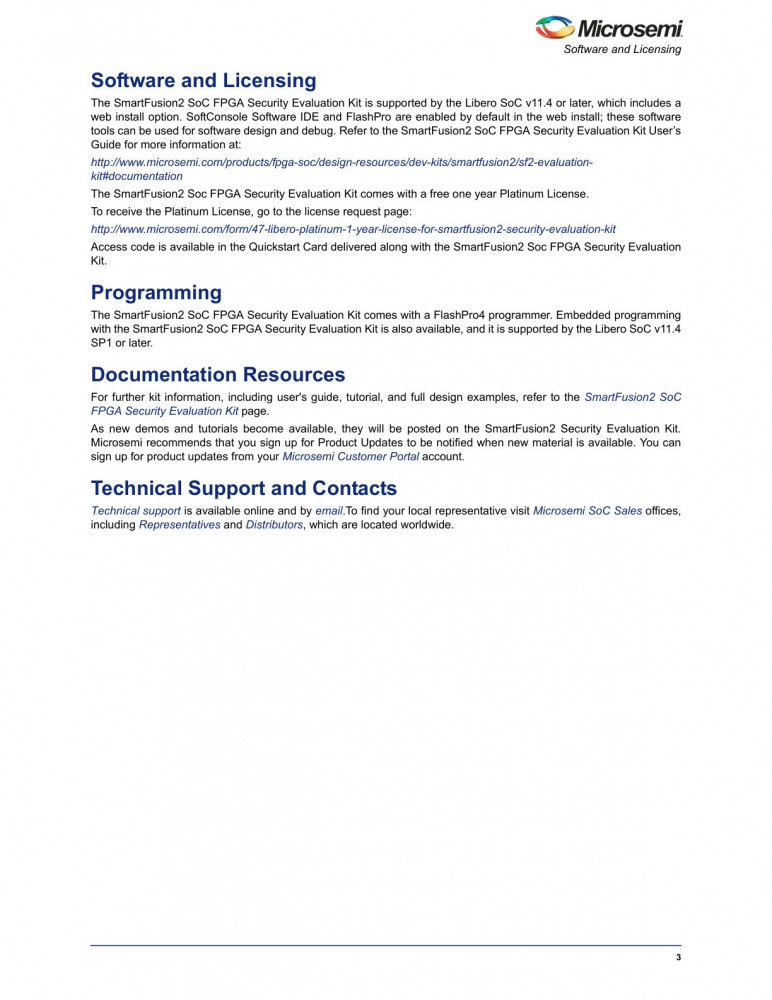 M2S090TS-EVAL-KIT quickstart guide page 3