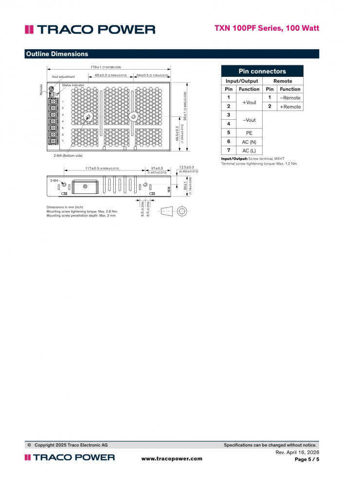 TXN 100PF datasheet page 5
