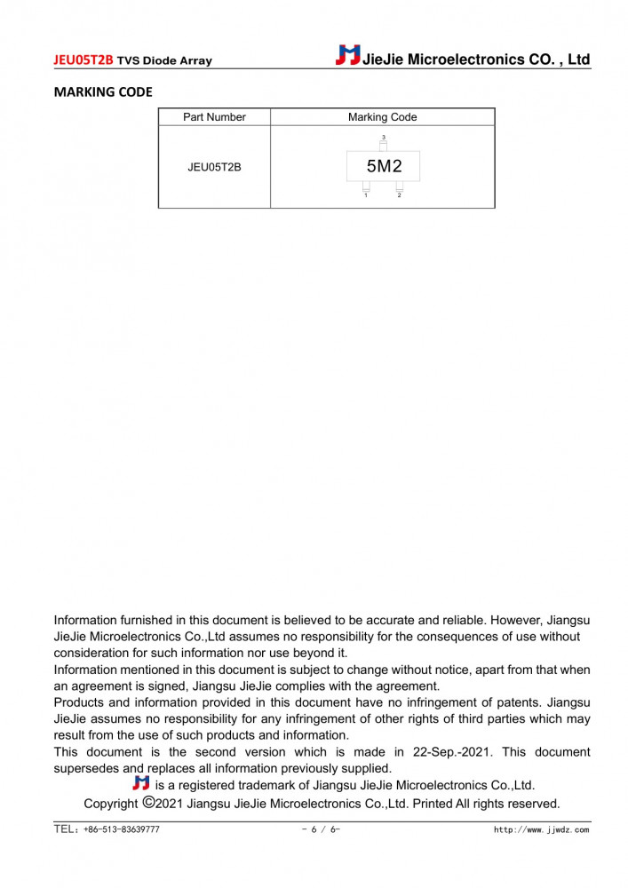 JEU05T2B datasheet page 6
