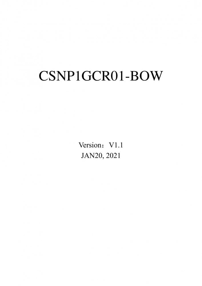 CSNP1GCR01-BOW datasheet page 1