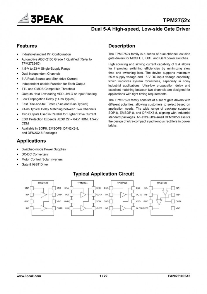 TPM27524-SO1R datasheet page 1