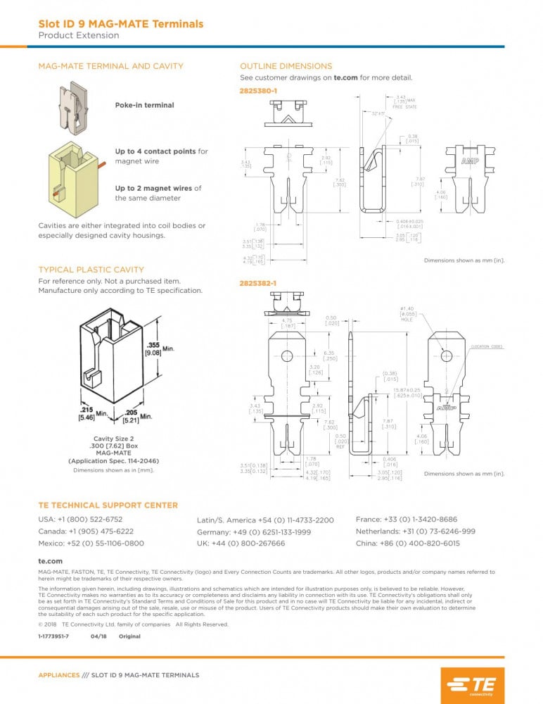TE Connectivity MAG-MATE terminal technical document page 2