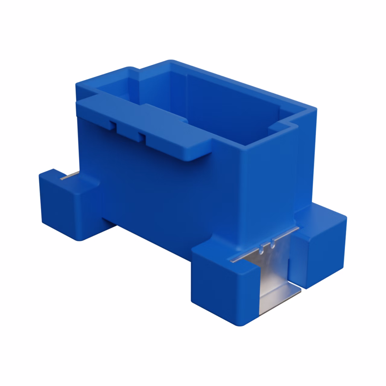 DuraClik Wire-to-Board Header, Single Row, Vertical, 4 Circuits, Tin (Sn) Plating, Blue for sale