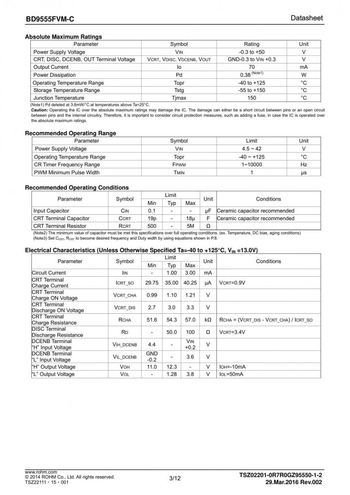 BD9555FVM-C datasheet page 3
