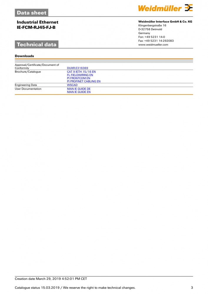 WEIDMULLER 1018820000 technical document page 3