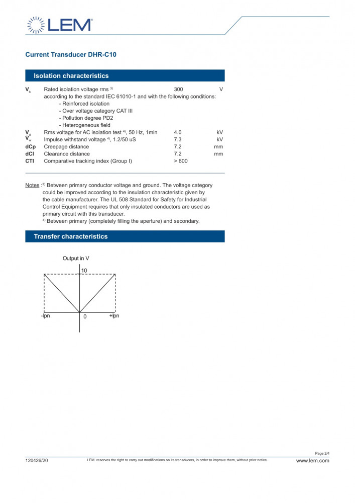 DHR 200 C10 technical document page 2