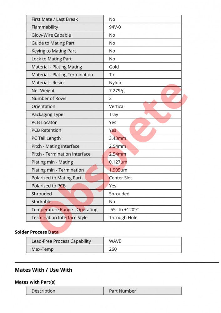 Technical document page 3 for MOLEX 878346411