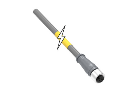 DeviceNet Micro-Change Double-Ended Cordset, 5 Poles, A-Coded, Male (Straight) to Female (Straight), 10.0m (32.81') Length