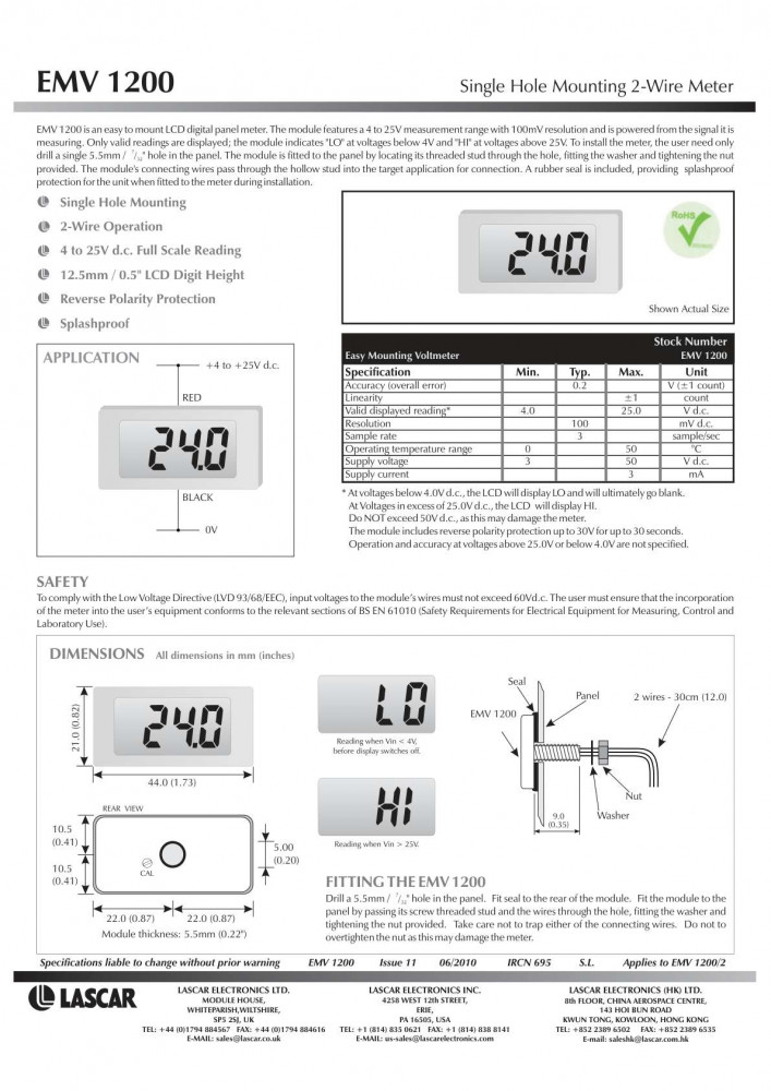 EMV 1200 technical documentation page 1