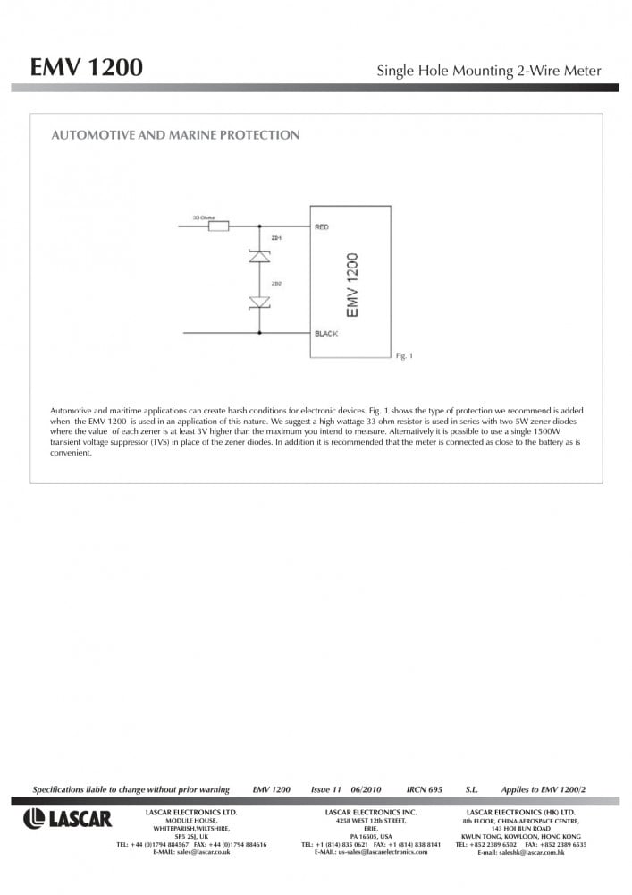 EMV 1200 technical documentation page 2