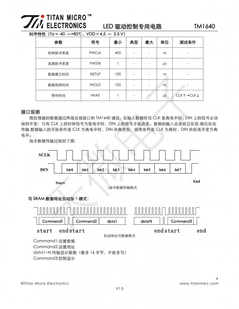 TM1640 datasheet page 4