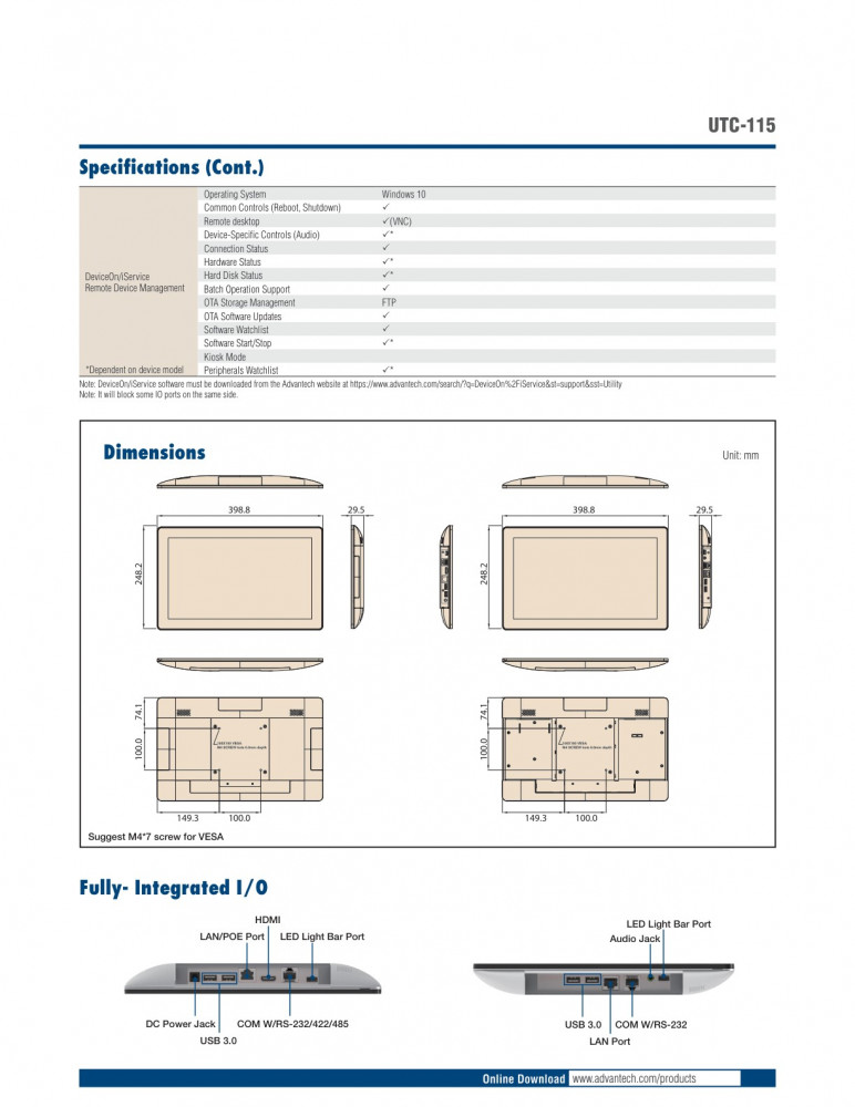 UTC-115G technical document image 2