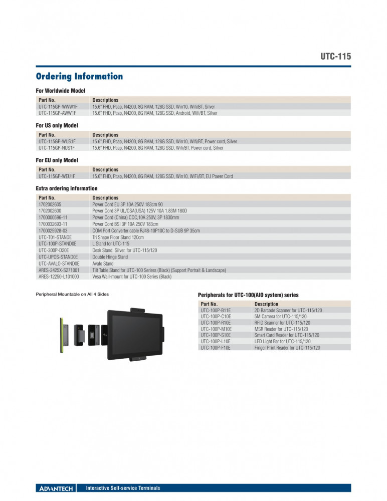 UTC-115G technical document image 3