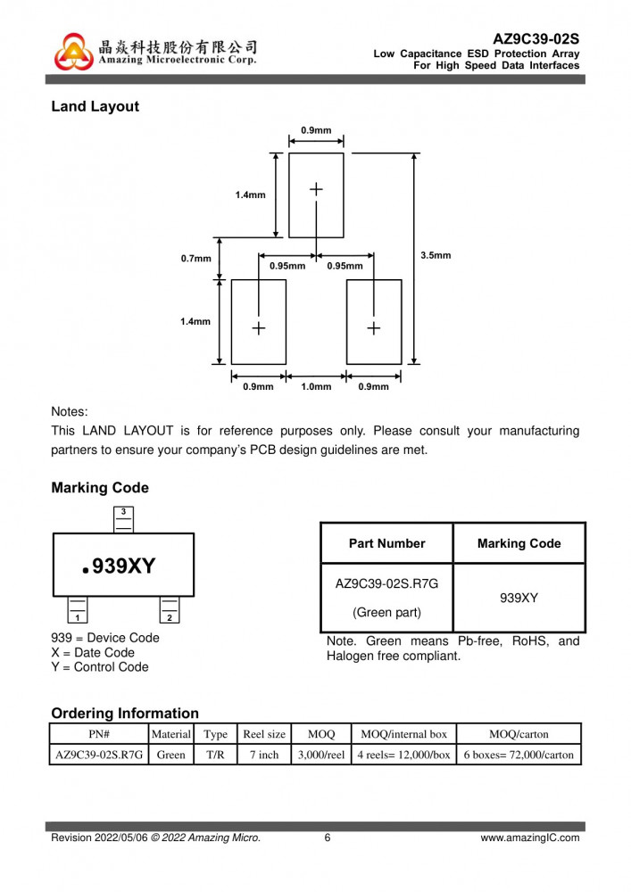 AZ9C39-02S datasheet page 6