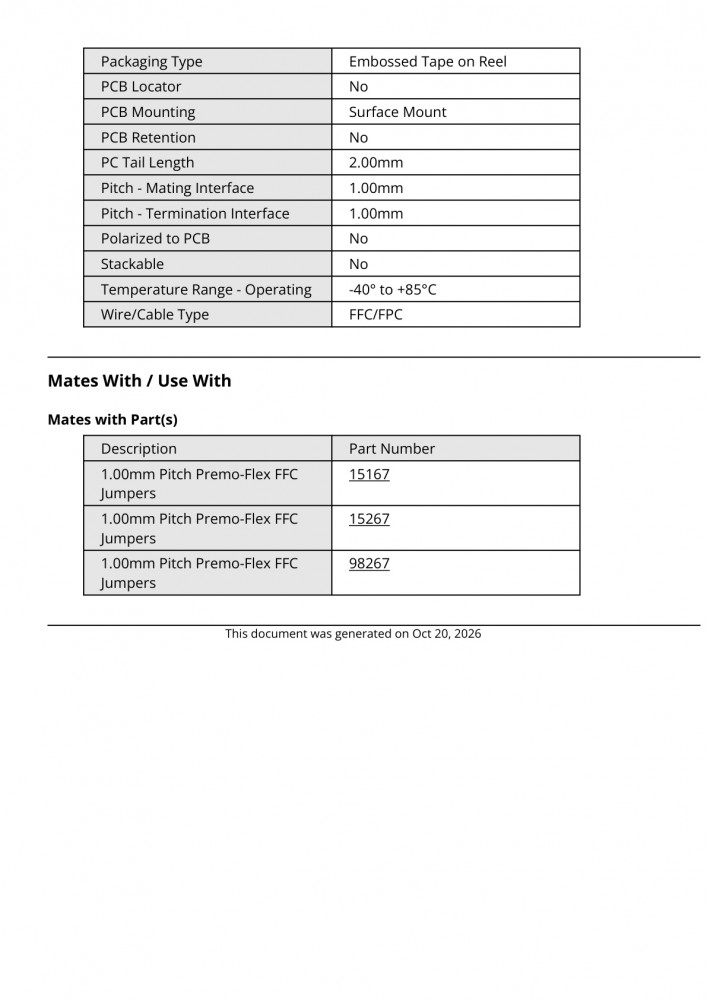 Technical document image 3 for MOLEX 526101871