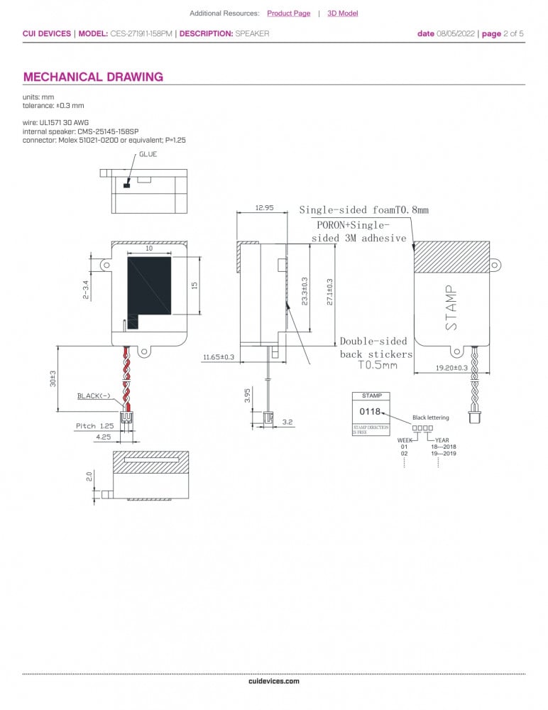 CES-271911-158PM datasheet page 2