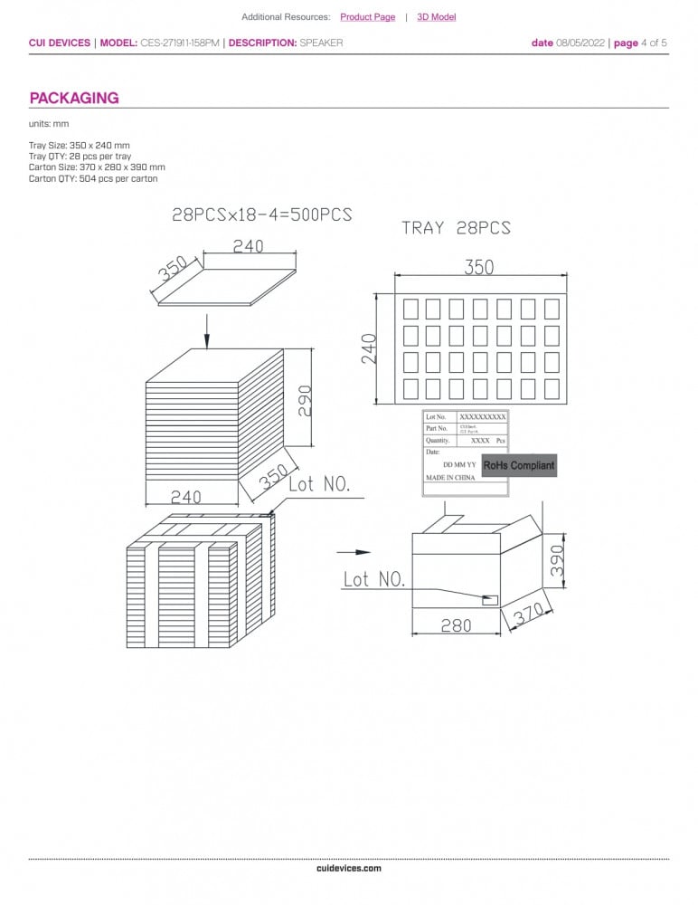 CES-271911-158PM datasheet page 4