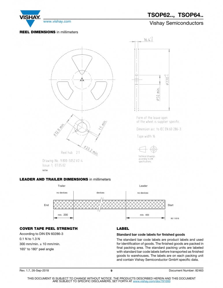 TSOP6238TT datasheet page 9