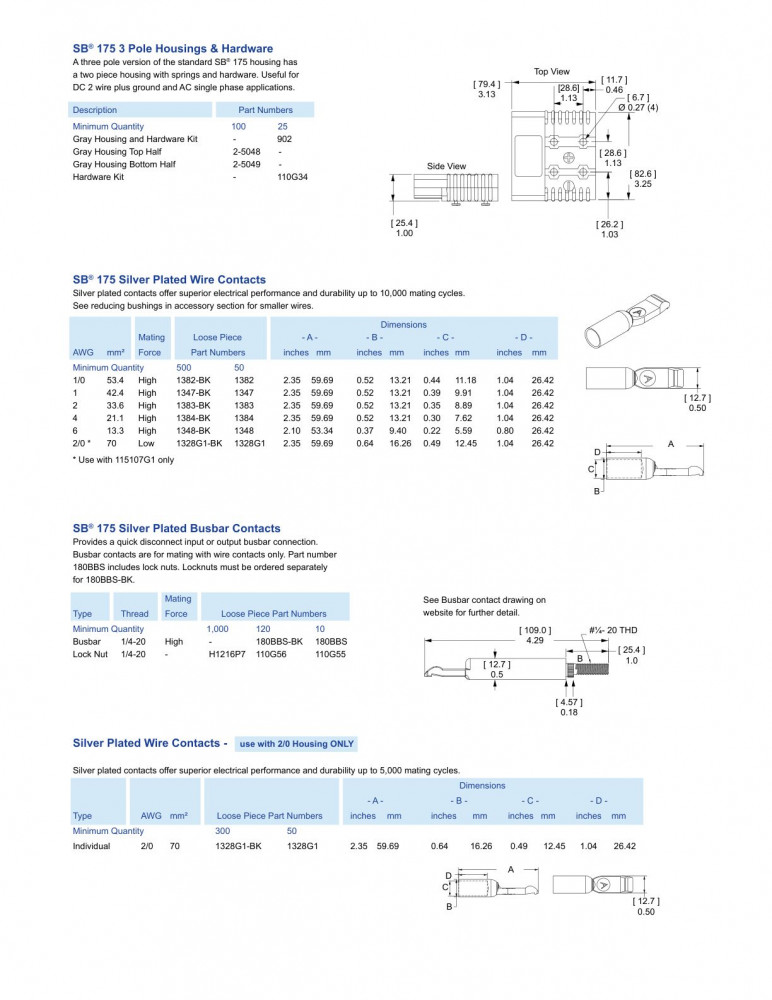 Anderson Power SB 175 documentation page 2