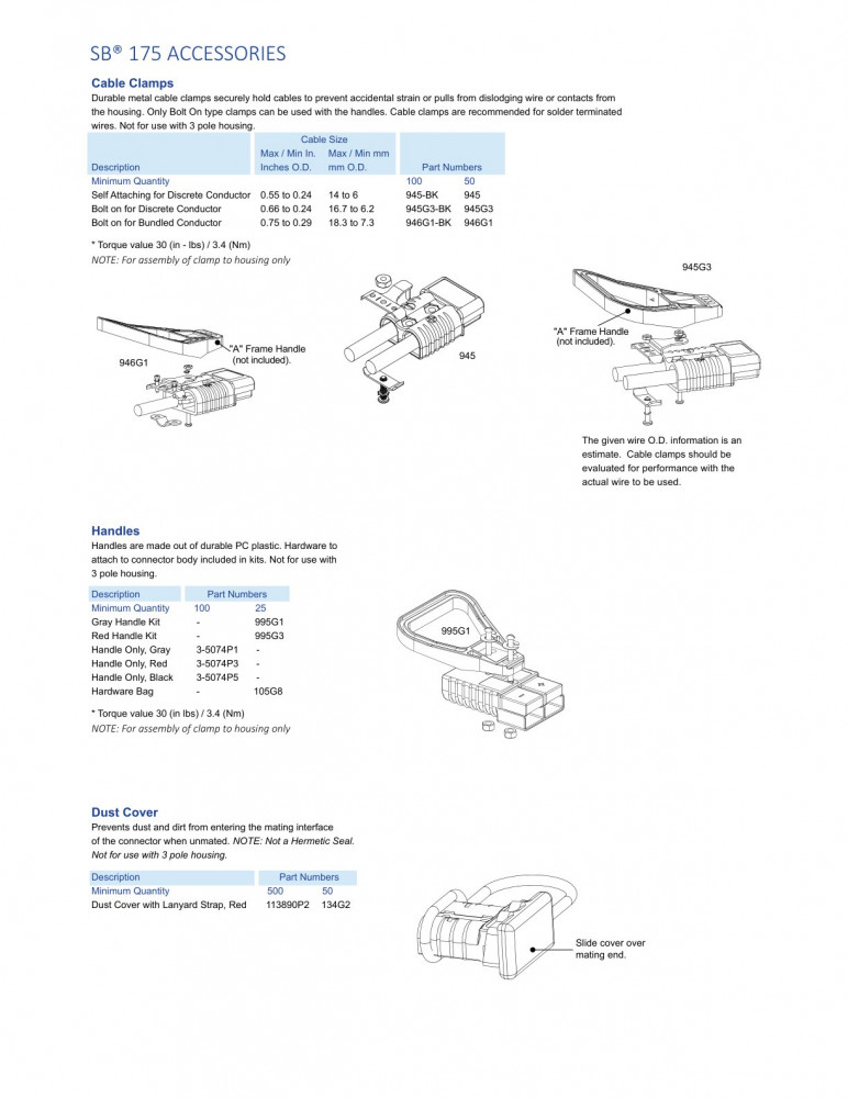 Anderson Power SB 175 documentation page 6