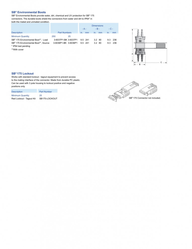 Anderson Power SB 175 documentation page 7