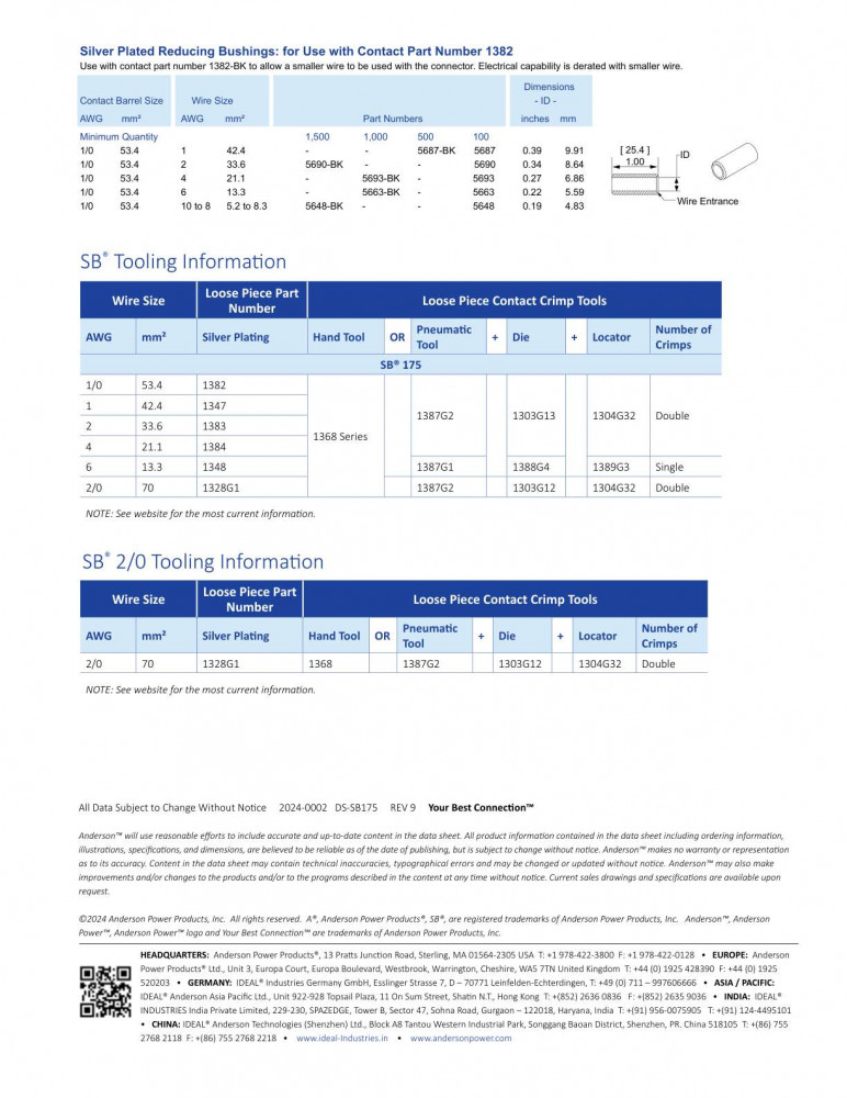 Anderson Power SB 175 documentation page 8