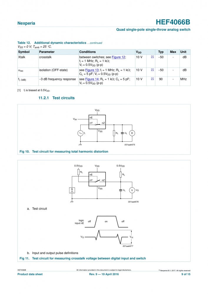HEF4066BT datasheet page 9
