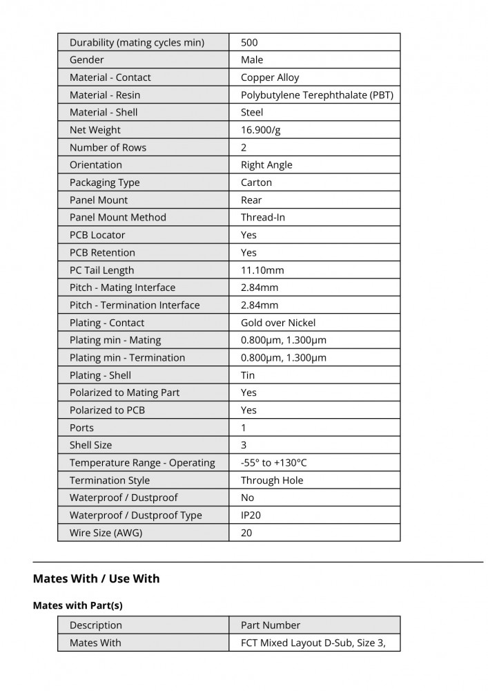 MOLEX 1731070896 product drawing preview, page 3