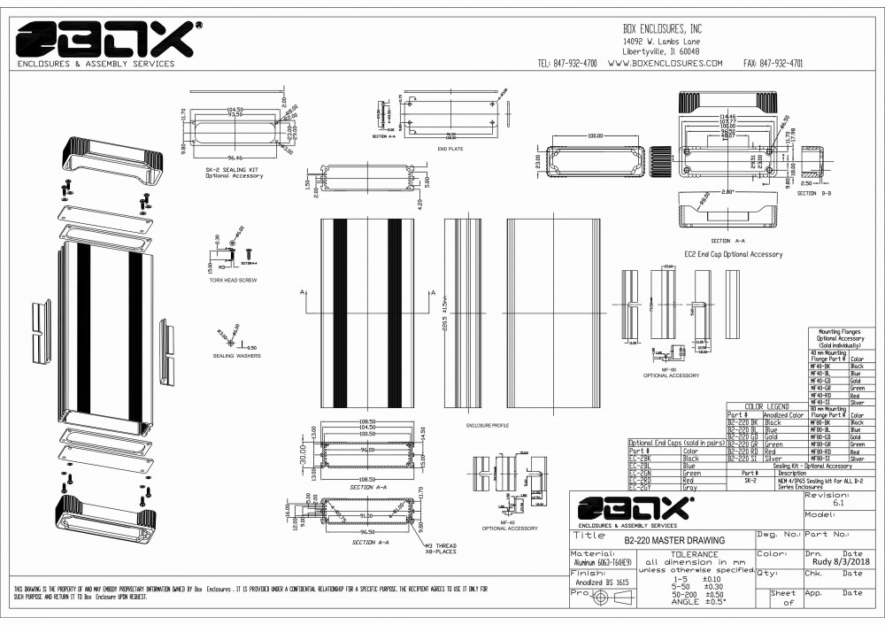 B2-220 product drawing page