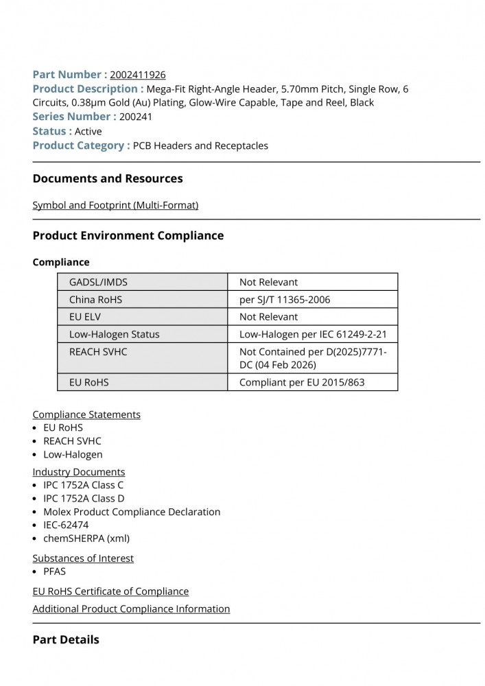 Product document page 1