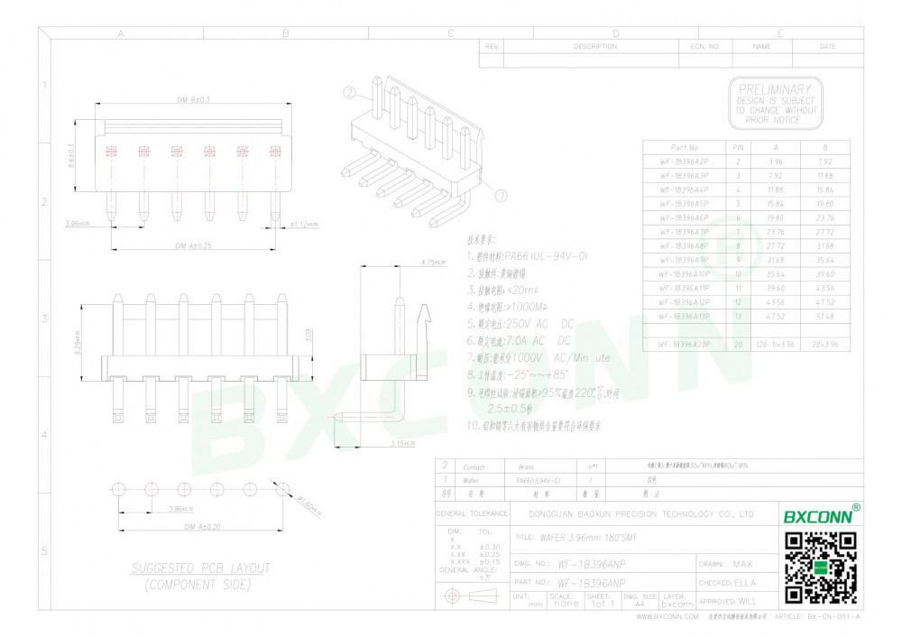 WF-1B396AxP product drawing preview