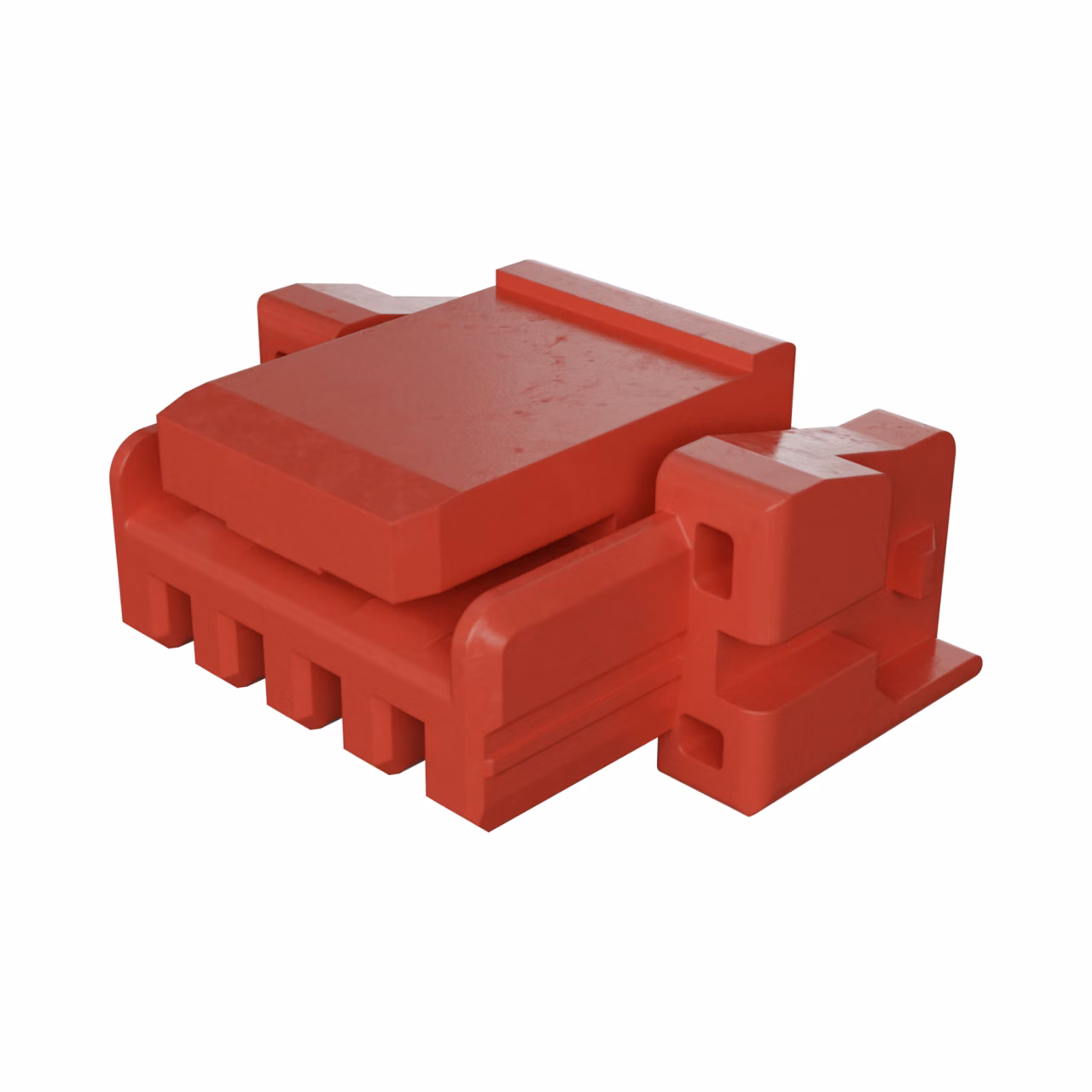 Micro-Lock Plus TPA Type Receptacle Housing, 1.25mm Pitch, Single Row, Positive Lock, 4 Circuits, Red for sale