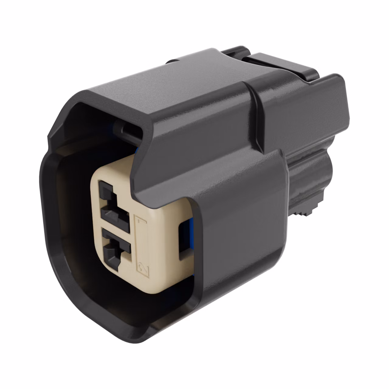 MX150 Cable-Sealed Female Connector Assembly, Single Row, 2 Circuits, Keying Option D, Black for sale