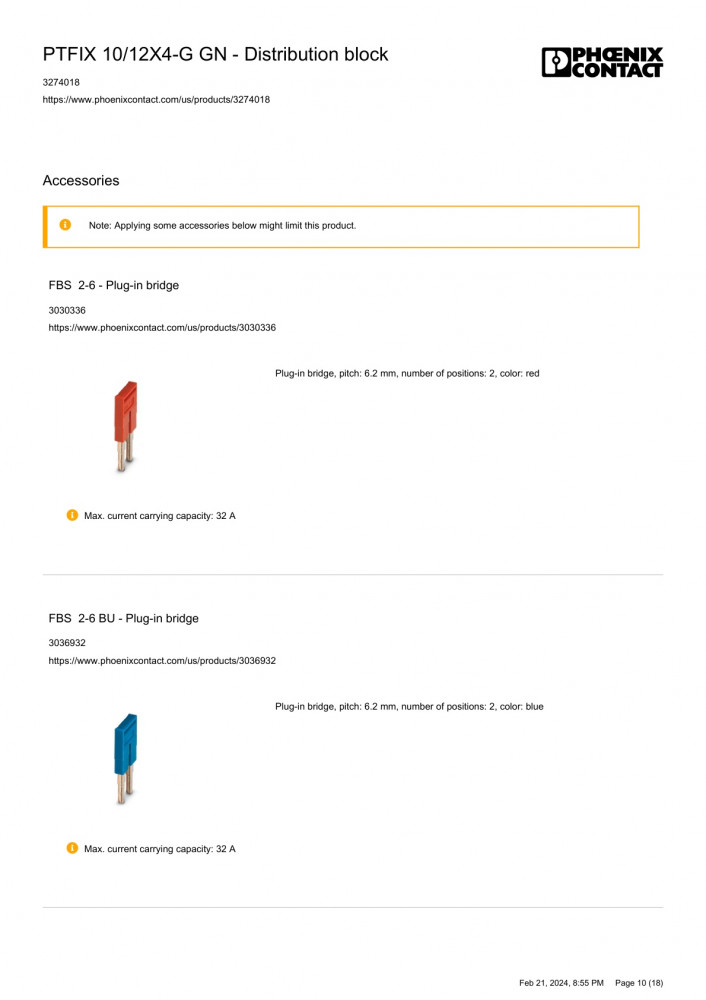 Phoenix Contact 3274018 technical document page 10