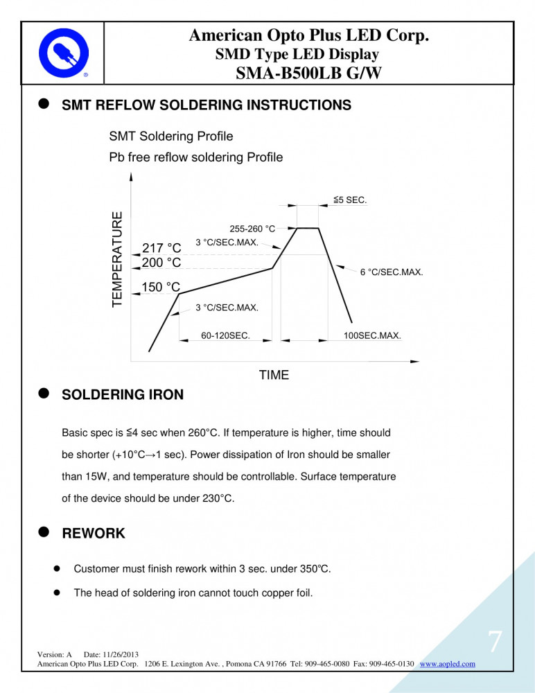 SMA-B500LB G/W datasheet page 7