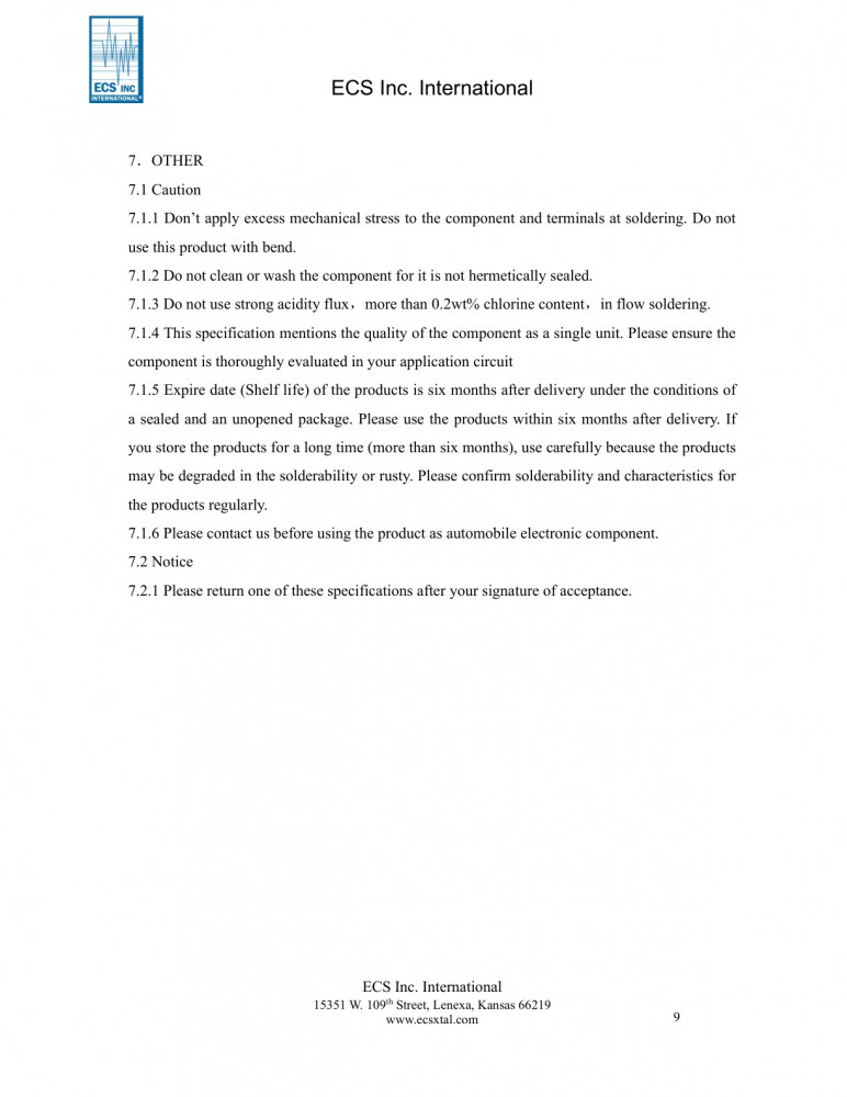 ECS-DCF-107 datasheet page 10