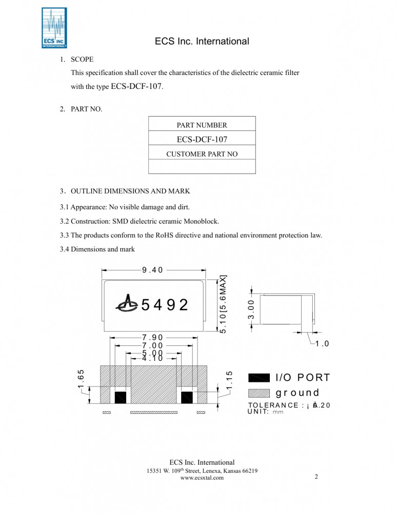 ECS-DCF-107 datasheet page 3