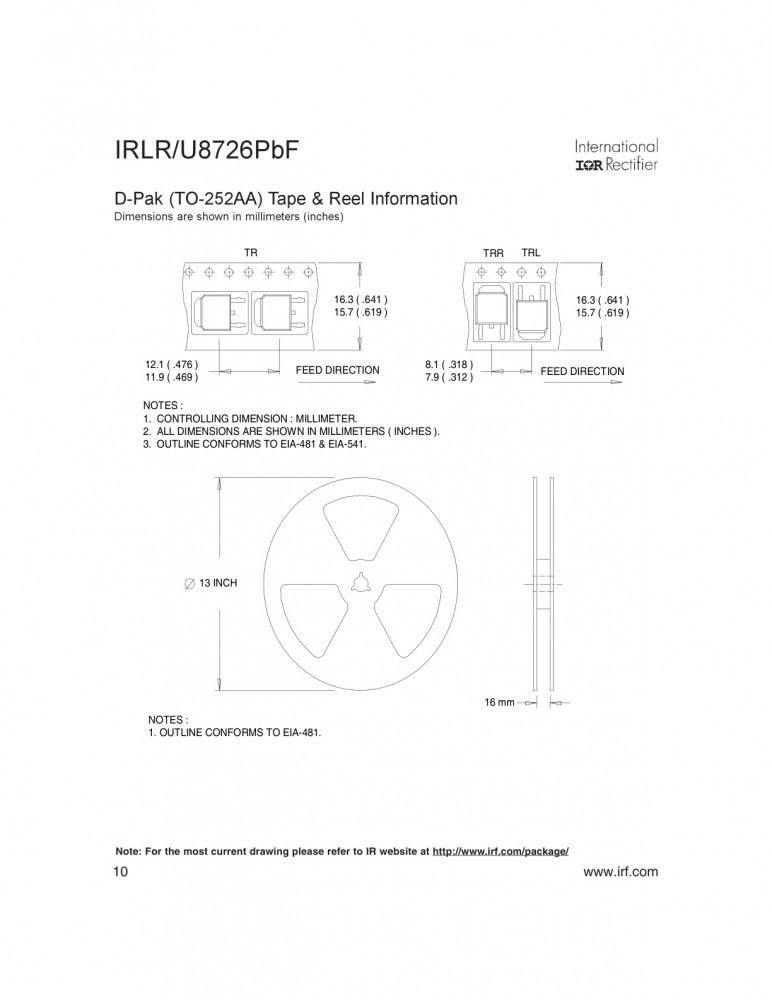 IRLR8726TRPBF datasheet page 10