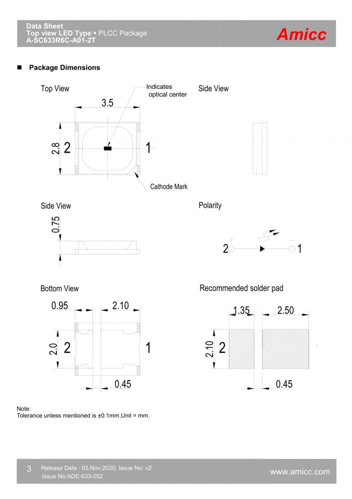 A-SC633R6C-A01-2T datasheet page 3