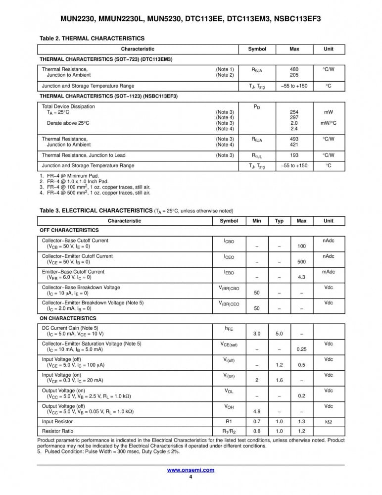 SMUN2230T1G document page 4