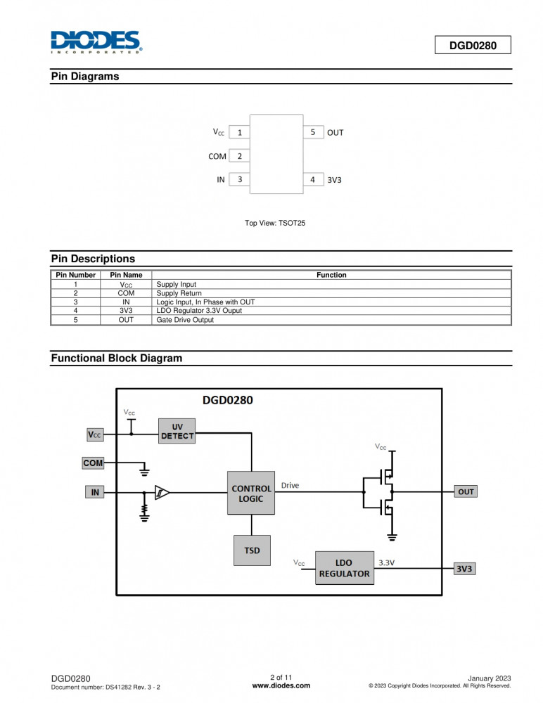 DGD0280WT-7 datasheet page 2