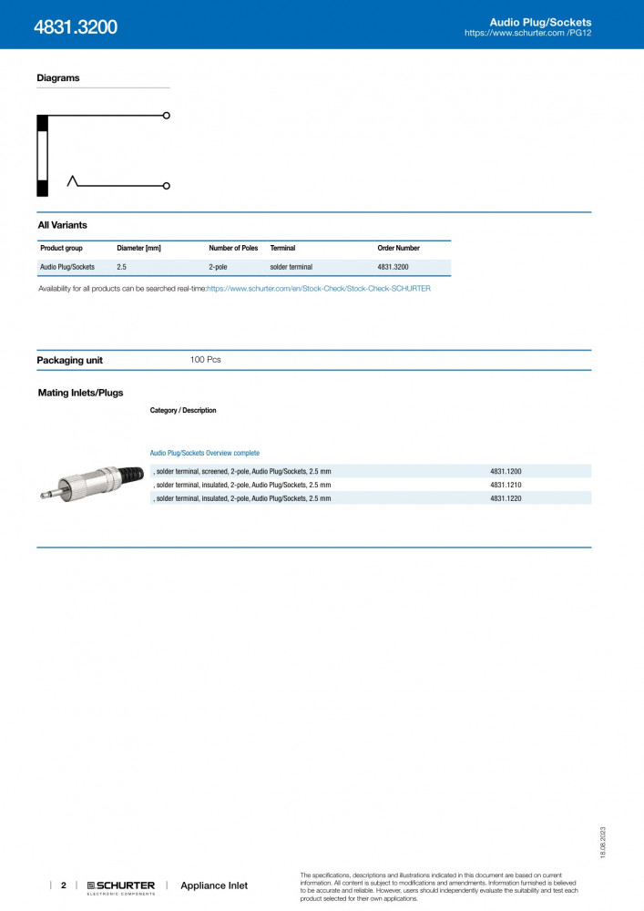 SCHURTER 4831.3200 technical document page 2