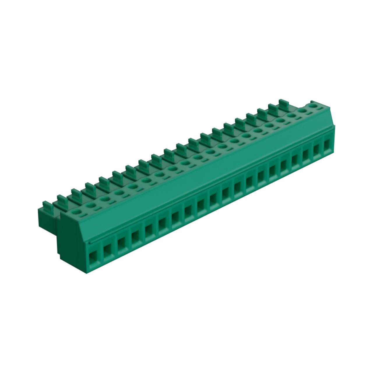 3.81mm Pitch Eurostyle Horizontal Plug, Green Housing, 20 Circuits for sale